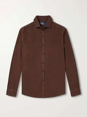Polo Ralph Lauren Logo-embroidered Linen Shirt - Brown