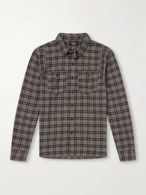 Ralph Lauren Eaton Checked Cotton-flannel Shirt - Gray