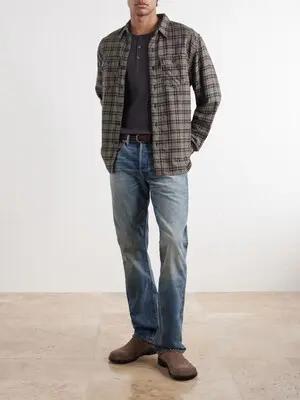 Ralph Lauren Eaton Checked Cotton-flannel Shirt - Gray