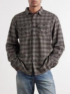 Ralph Lauren Eaton Checked Cotton-flannel Shirt - Gray