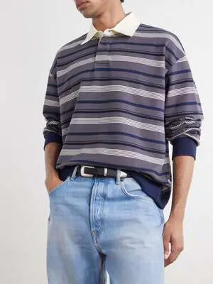 Nn07 David Striped Organic Cotton Polo Shirt