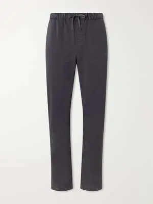 Hartford Joggy Straight-leg Cotton Gabardine Trousers - Gray