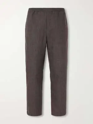 A KIND OF GUISE Banasa Straight-leg Virgin Wool Drawstring Trousers - Brown