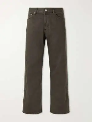 Nn07 Otis 1874 Straight-leg Organic Cotton-gabardine Trousers - Brown