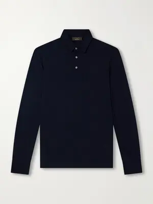 SLOWEAR Zanone Slim-fit Icecotton Piqué Polo Shirt - Blue