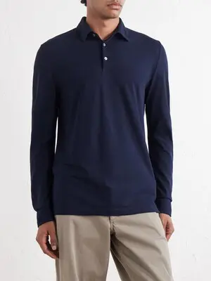 SLOWEAR Zanone Slim-fit Icecotton Piqué Polo Shirt - Blue