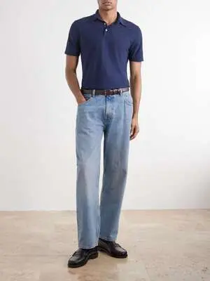 SLOWEAR Zanone Icecotton Polo Shirt - Navy