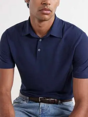 SLOWEAR Zanone Icecotton Polo Shirt - Navy
