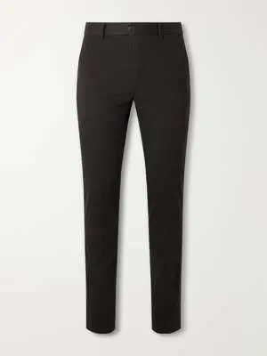 SLOWEAR Straight-leg Cotton-blend Twill Trousers - Brown