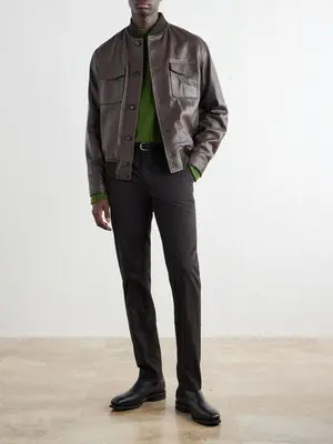 SLOWEAR Straight-leg Cotton-blend Twill Trousers