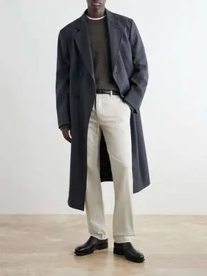 SLOWEAR Straight-leg Cotton-blend Twill Trousers