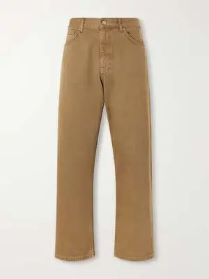 Nn07 Otis 1874 Straight-leg Organic Cotton-gabardine Trousers - Brown