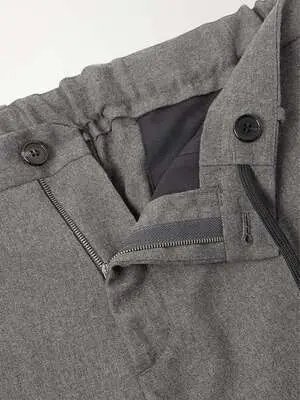 SLOWEAR Straight-leg Wool-blend Tekno Flannel Trousers