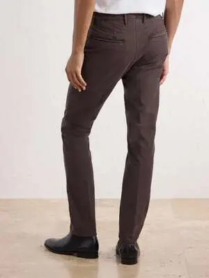 SLOWEAR Slim-fit Straight-leg Stretch-cotton Trousers