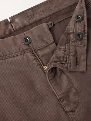 SLOWEAR Slim-fit Straight-leg Stretch-cotton Trousers