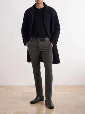 SLOWEAR Straight-leg Cotton-blend Corduroy Trousers