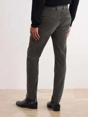 SLOWEAR Straight-leg Cotton-blend Corduroy Trousers