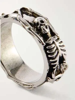 Alexander McQueen Dancing Skeleton Sterling Ring
