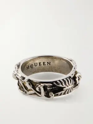 Alexander McQueen Sterling Dancing Skeleton Ring - Silver