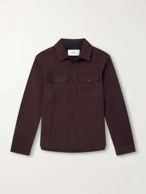 Mr P. Cotton-blend Moleskin Shirt - Brown