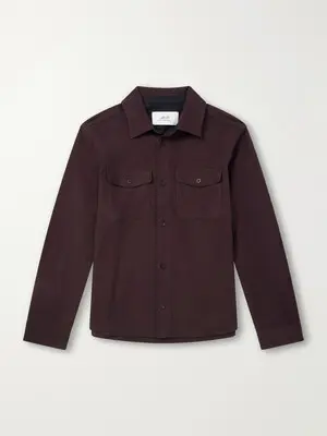 Mr P. Cotton-blend Moleskin Shirt - Brown