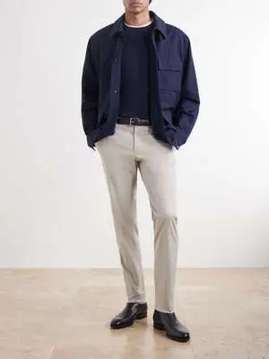 SLOWEAR Straight-leg Cotton-blend Trousers