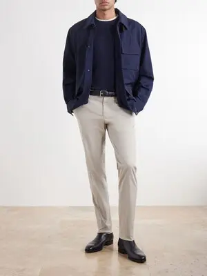 SLOWEAR Straight-leg Cotton-blend Trousers