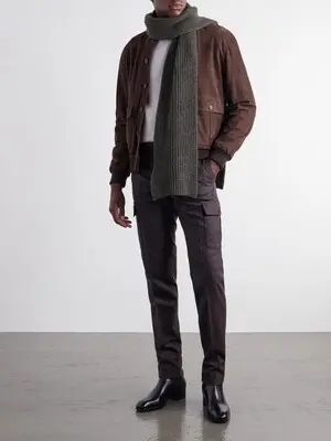 SLOWEAR Ribbed Wool-blend Scarf