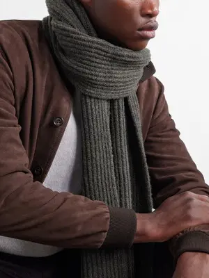 SLOWEAR Ribbed Wool-blend Scarf