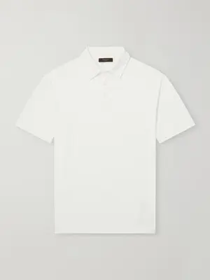SLOWEAR Incotex Zanone Slim-fit Icecotton Polo Shirt - White