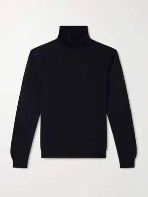 SLOWEAR Flexwool Rollneck Sweater - Navy