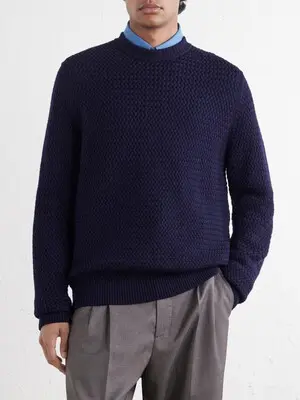 Sunspel Merino Wool Basketweave Sweater