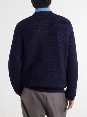 Sunspel Merino Wool Basketweave Sweater