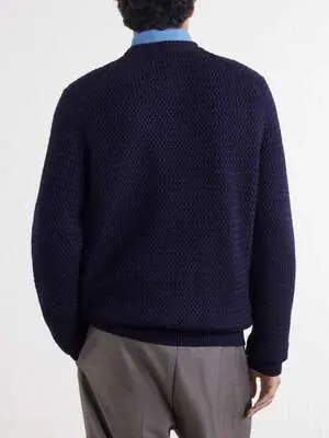 Sunspel Merino Wool-basketweave Sweater