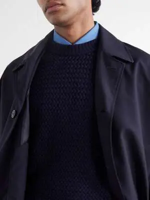 Sunspel Merino Wool-basketweave Sweater