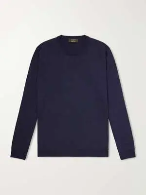 SLOWEAR Wool-blend Sweater - Navy