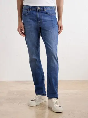SLOWEAR Straight-leg Stretch Jeans - Blue