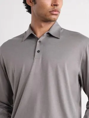 SLOWEAR Zanone Cotton And Silk-blend Jersey Polo Shirt