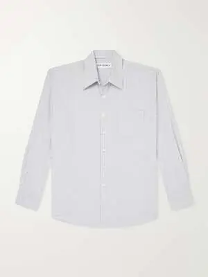 Our Legacy Above Striped Cotton-poplin Shirt - Light Blue