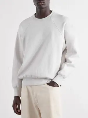 A.PRESSE Cotton-jersey Sweatshirt - Gray