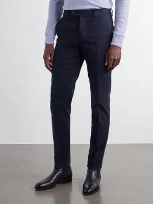 SLOWEAR Straight-leg Stretch-cotton Gabardine Trousers