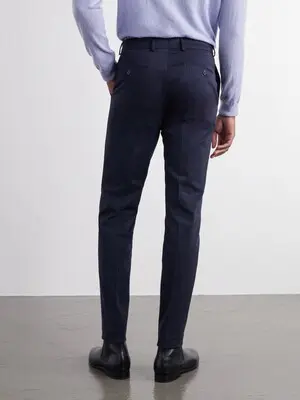 SLOWEAR Straight-leg Stretch-cotton Gabardine Trousers