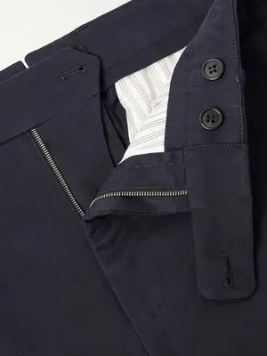 SLOWEAR Straight-leg Stretch-cotton Gabardine Trousers