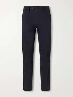 SLOWEAR Straight-leg Stretch-cotton Gabardine Trousers