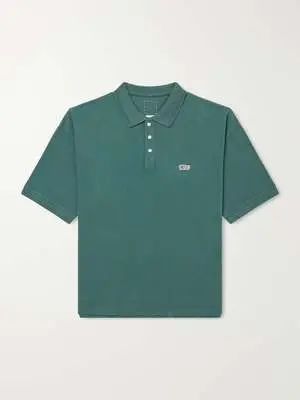 Visvim Mondo Weller Logo-appliquéd Cotton-piqué Polo Shirt - Green