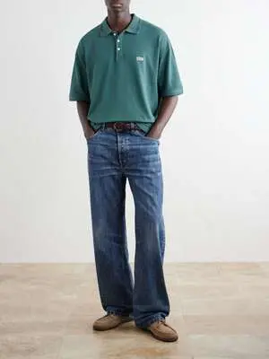 Visvim Mondo Weller Logo-appliquéd Cotton-piqué Polo Shirt