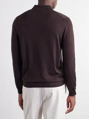 SLOWEAR Zanone Slim-fit Flexwool Polo Shirt