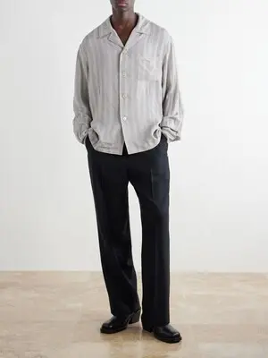 Our Legacy Private Camp-collar Striped Woven Shirt