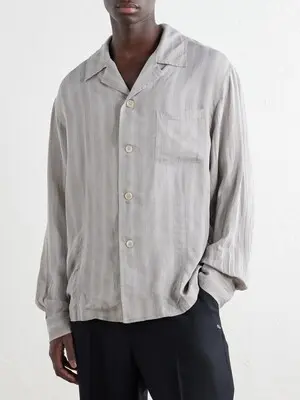 Our Legacy Private Camp-collar Striped Woven Shirt