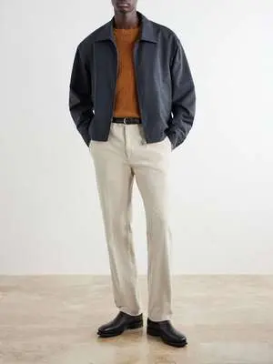 SLOWEAR Straight-leg Cotton-blend Corduroy Trousers